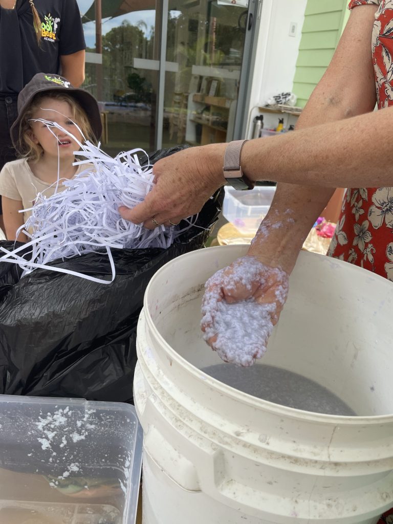 Making handmade paper from recycled materials - Kool Beanz
